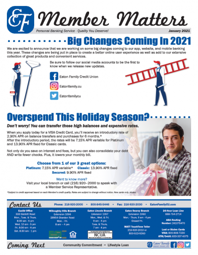 Newsletters 2021 | Eaton Family Credit Union