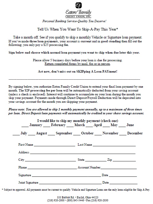 Forms | Eaton Family Credit Union